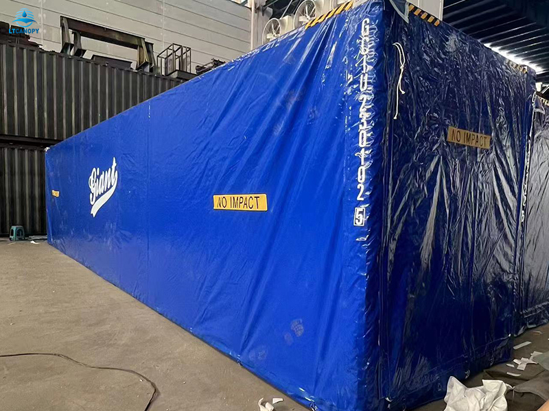 Box Shape Tarpaulin Cover For Temporary Container House - Buy container ...