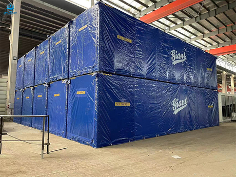 Box Shape Tarpaulin Cover For Temporary Container House - Buy container ...