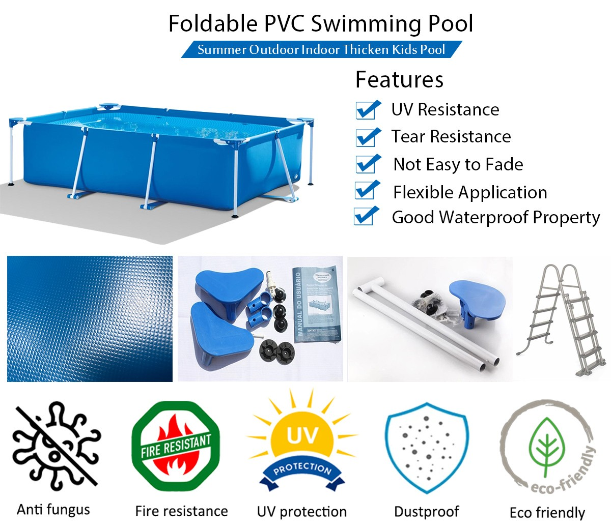 Foldable PVC Swimming Pool - Buy indoor swimming pool, inflatable ...
