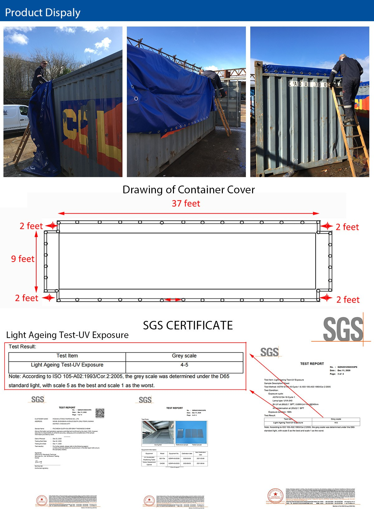 Open Top Shipping Container Tarpaulin Covers - Buy shipping container ...