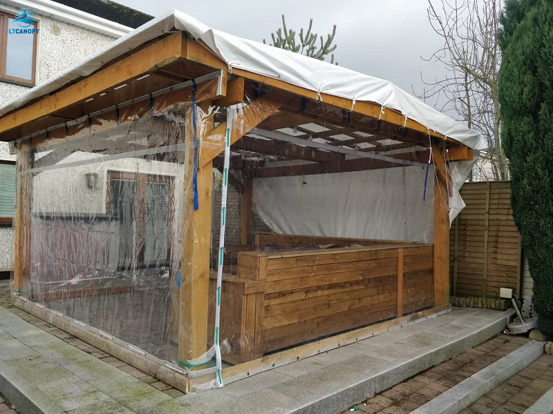 Crystal Clear Patio Porch Curtains With Opening Door - Buy outdoor ...