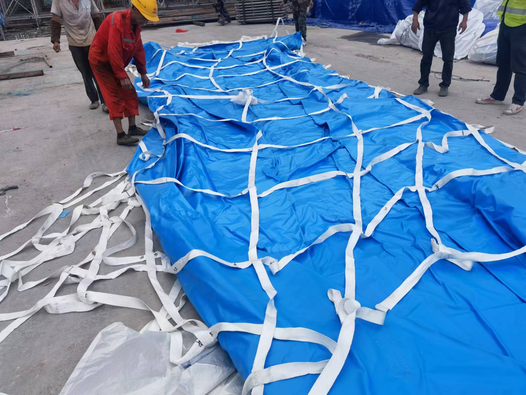 Blue Water Filled Bladder Tank for Construction Site - Buy large water ...